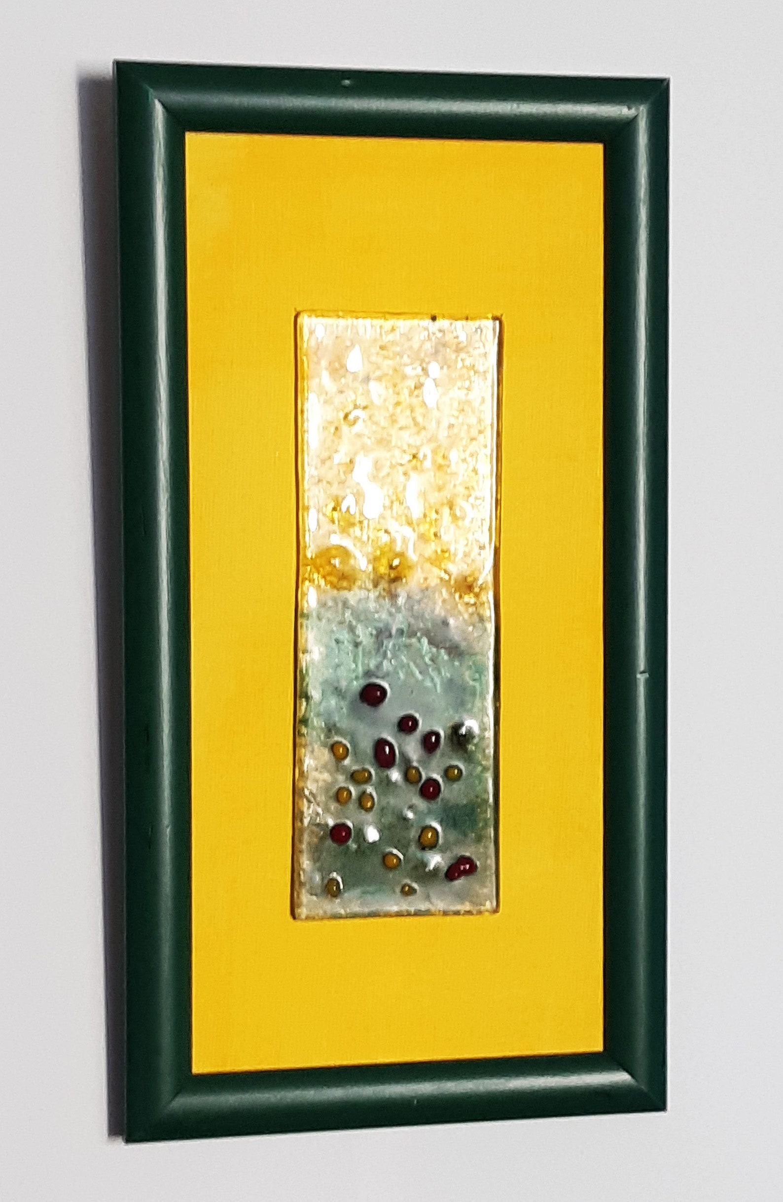 Framed Picture Fused Glass Wall Panel Glass Picture Spring Landscape ...