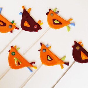 Fused Glass Easter Ornament Chick Glass Rod Colorful Bird Decoration ...