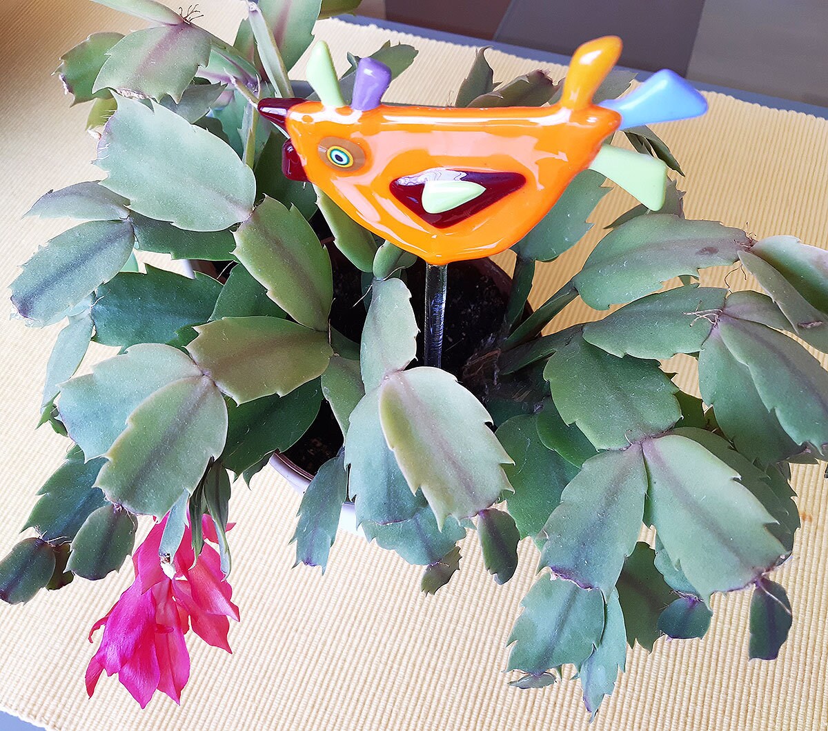 Fused Glass Easter Ornament Chick Glass Rod Colorful Bird Decoration ...