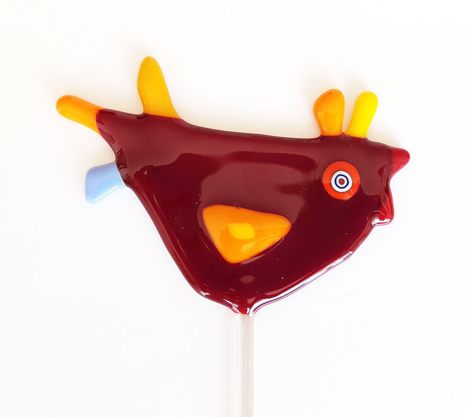 Fused Glass Easter Ornament Chick Glass Rod Colorful Bird Decoration ...