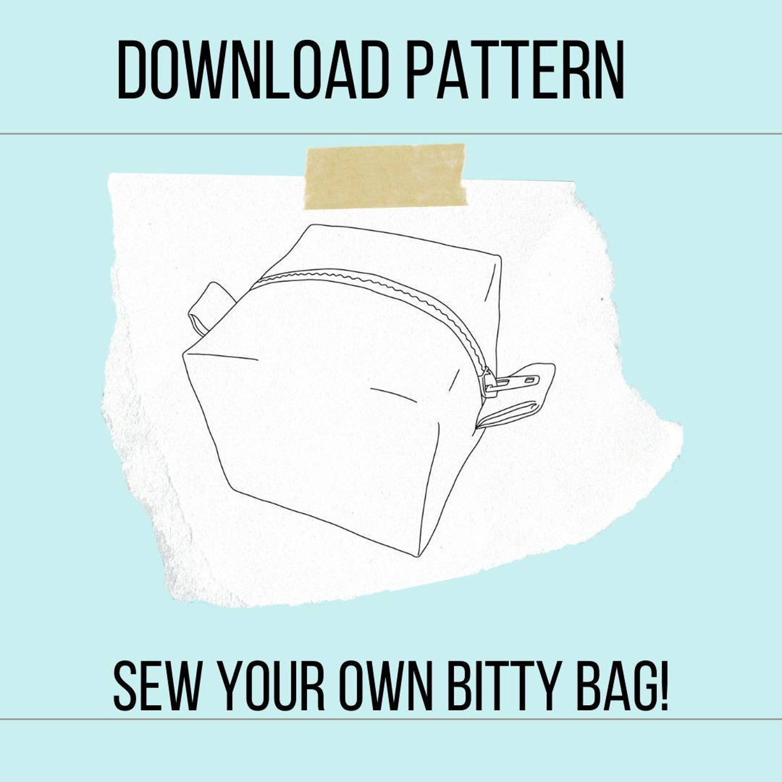 Pattern - Sew Your Own Bitty Bag | Easy Sewing Project | Beginner ...