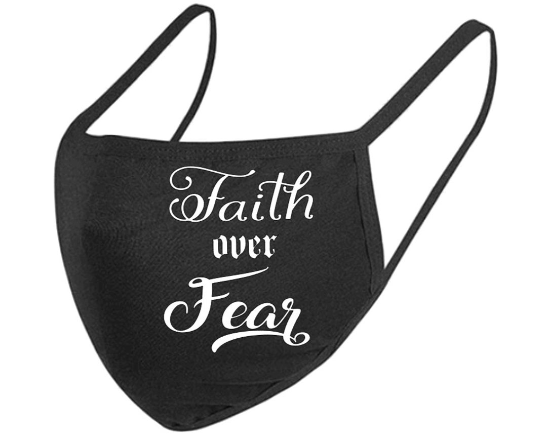 Faith Over Fear Mask, Powerful Mask, Strong, Mask, Courageous, Mask ...