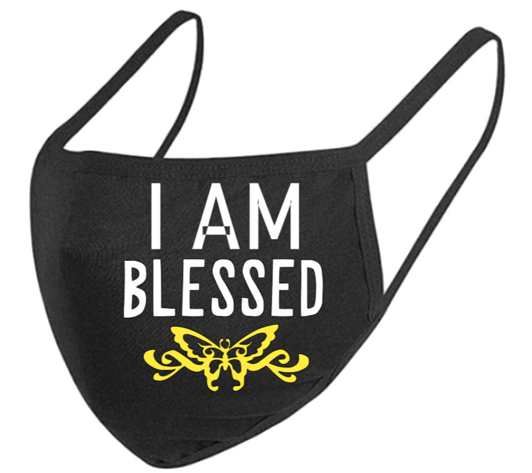 I Am Blessed Face Mace Mask - Etsy