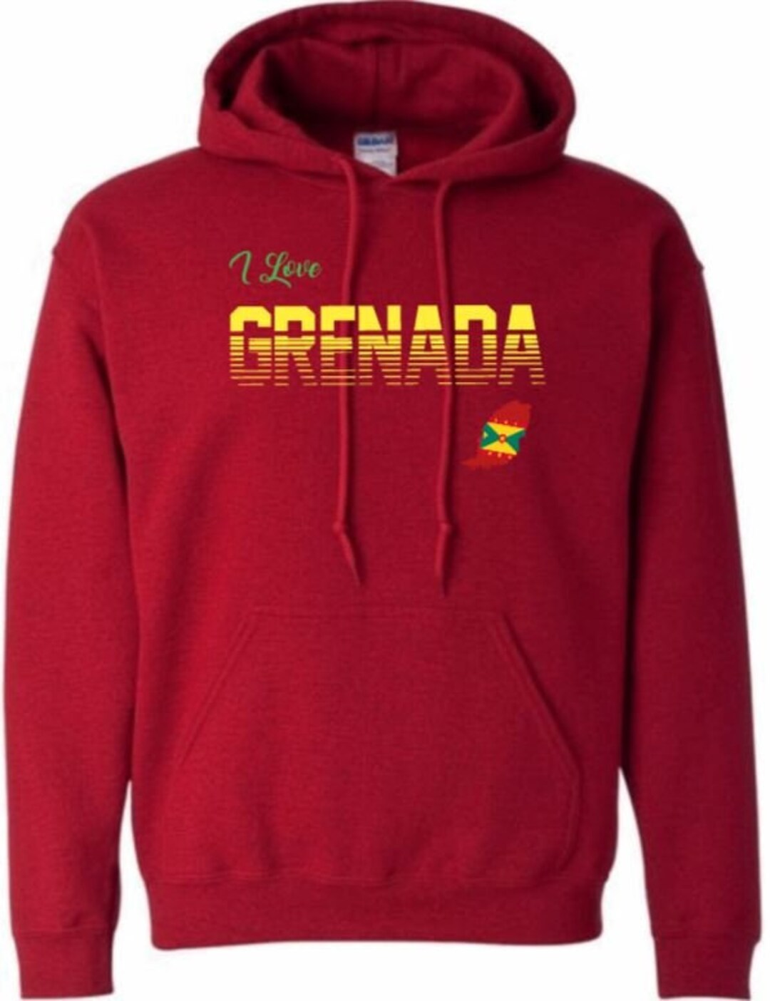 I Love Grenada Map Shape Flag, Sports Shirt, T-SHIRT, TANK_TOP, HOODIE ...