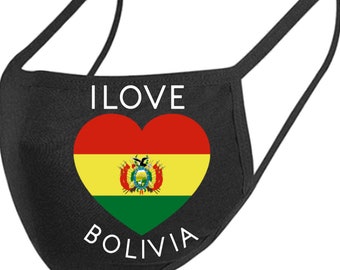 2 Pack Bolivia Face Mask Bolivian Flag Washable Reusable - Etsy