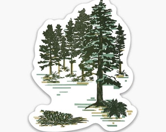 Pine Trees Vinyl Decal, Car Vinyl Decal Sticker, Car Window Decal ...