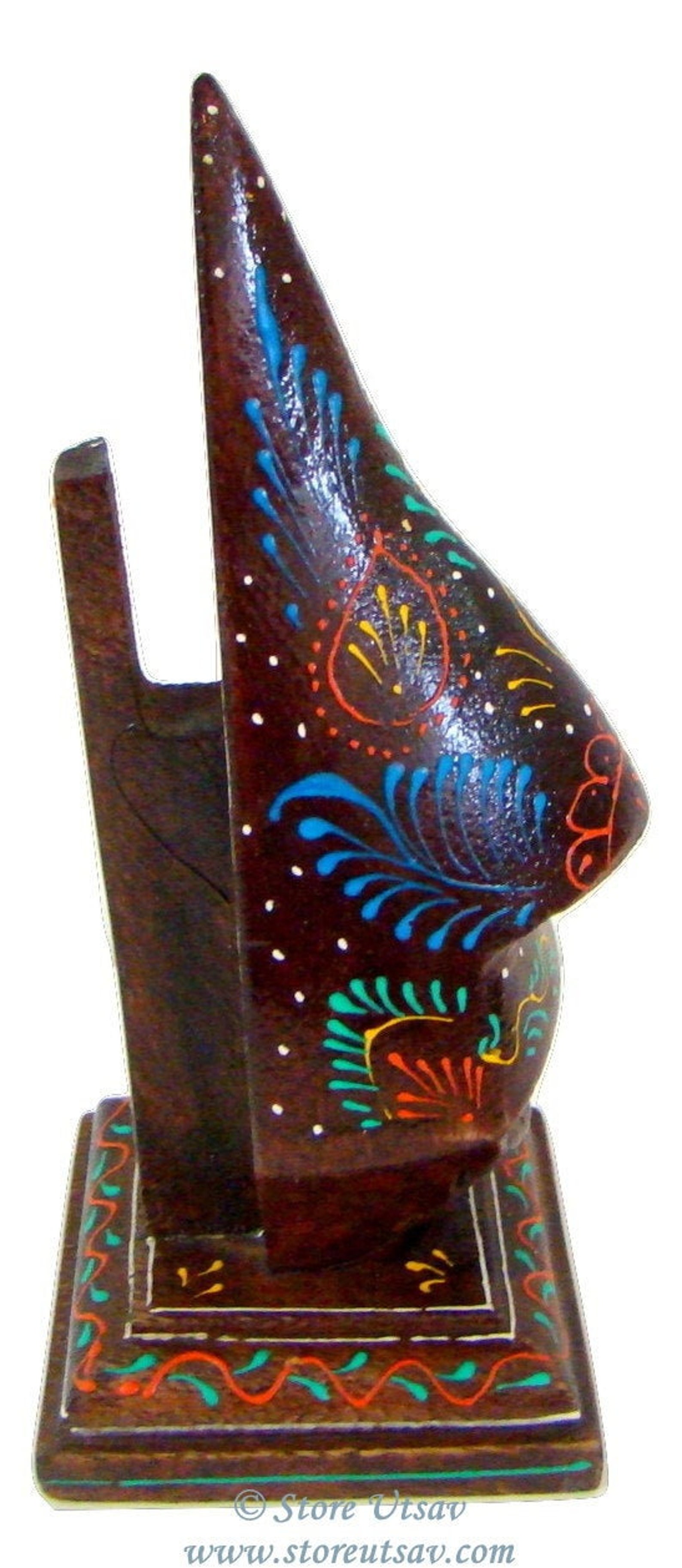 Specs Stand Mango Wood Home Decor Colorful Ceramic Clay Cone | Etsy