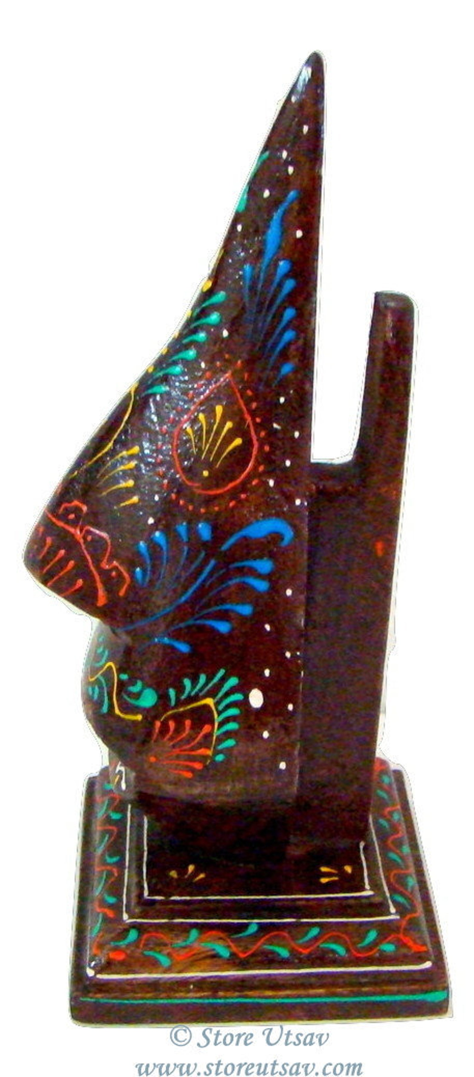 Specs Stand Mango Wood Home Decor Colorful Ceramic Clay Cone | Etsy