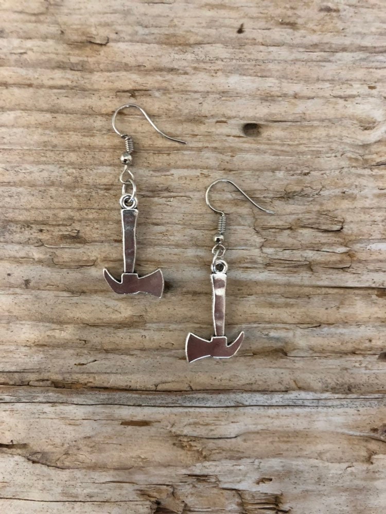 Silver Axe Earrings Tool Jewelry Tool Earrings Axe - Etsy UK