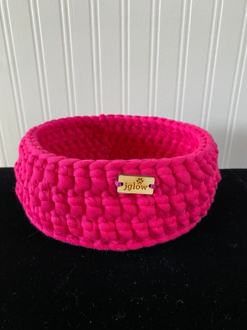 3 Tall Solid Colour Crochet Storage Containers - Etsy