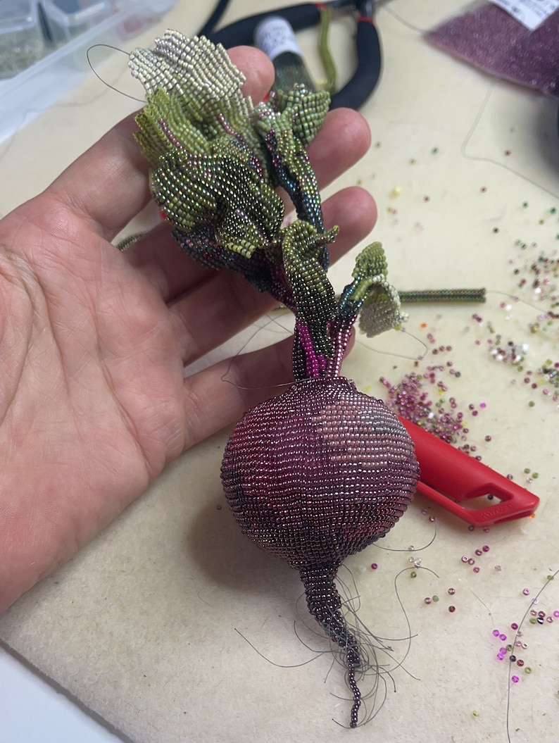DIY Kit and Tutorial for Pendant Beetroot Beading - Etsy