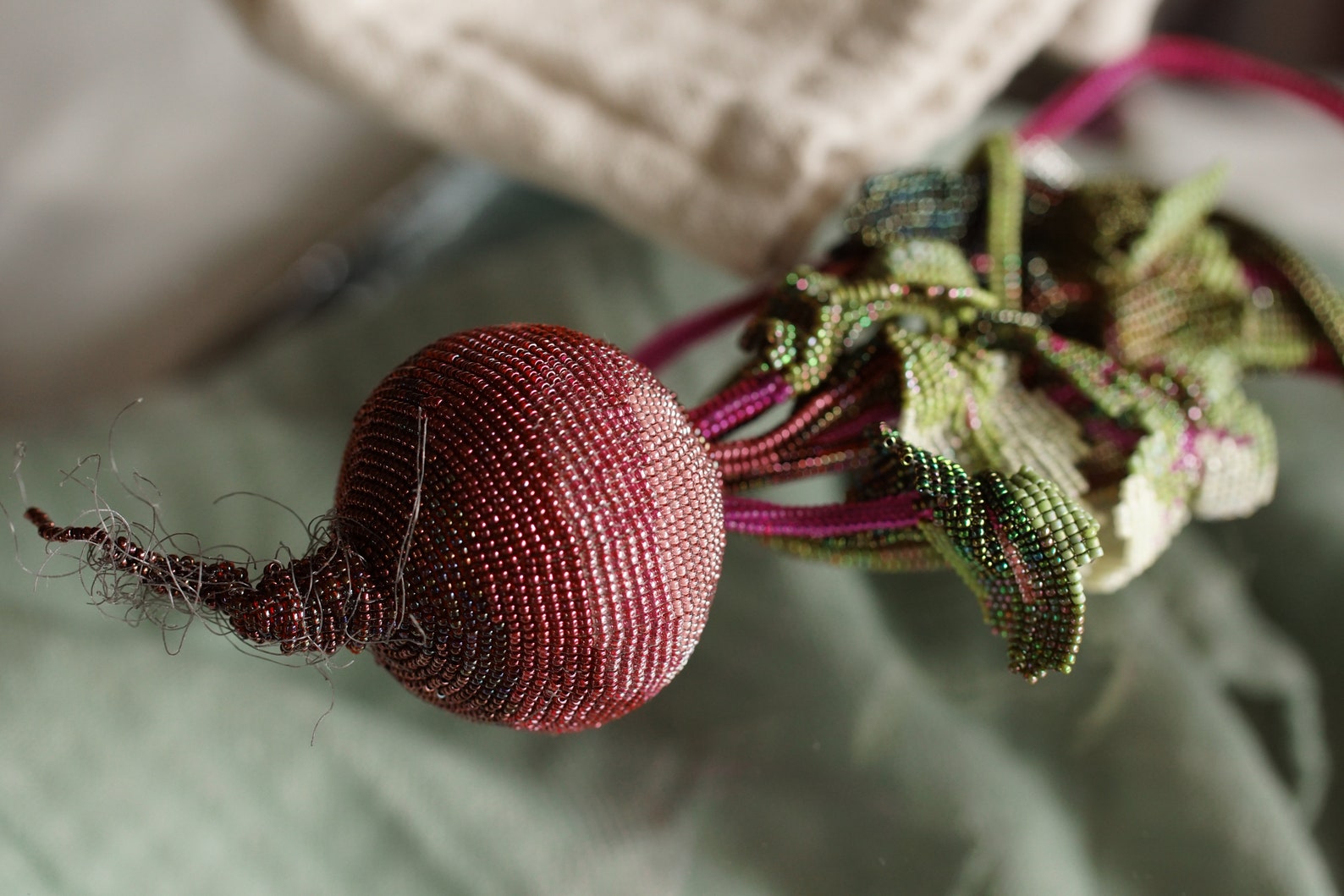 PDF Tutorial Pendant "beetroot" Beading in English - Etsy