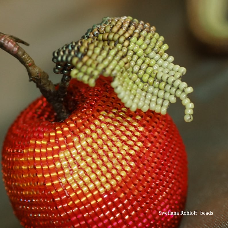 PDF Tutorial Pendant Apple Beading English - Etsy