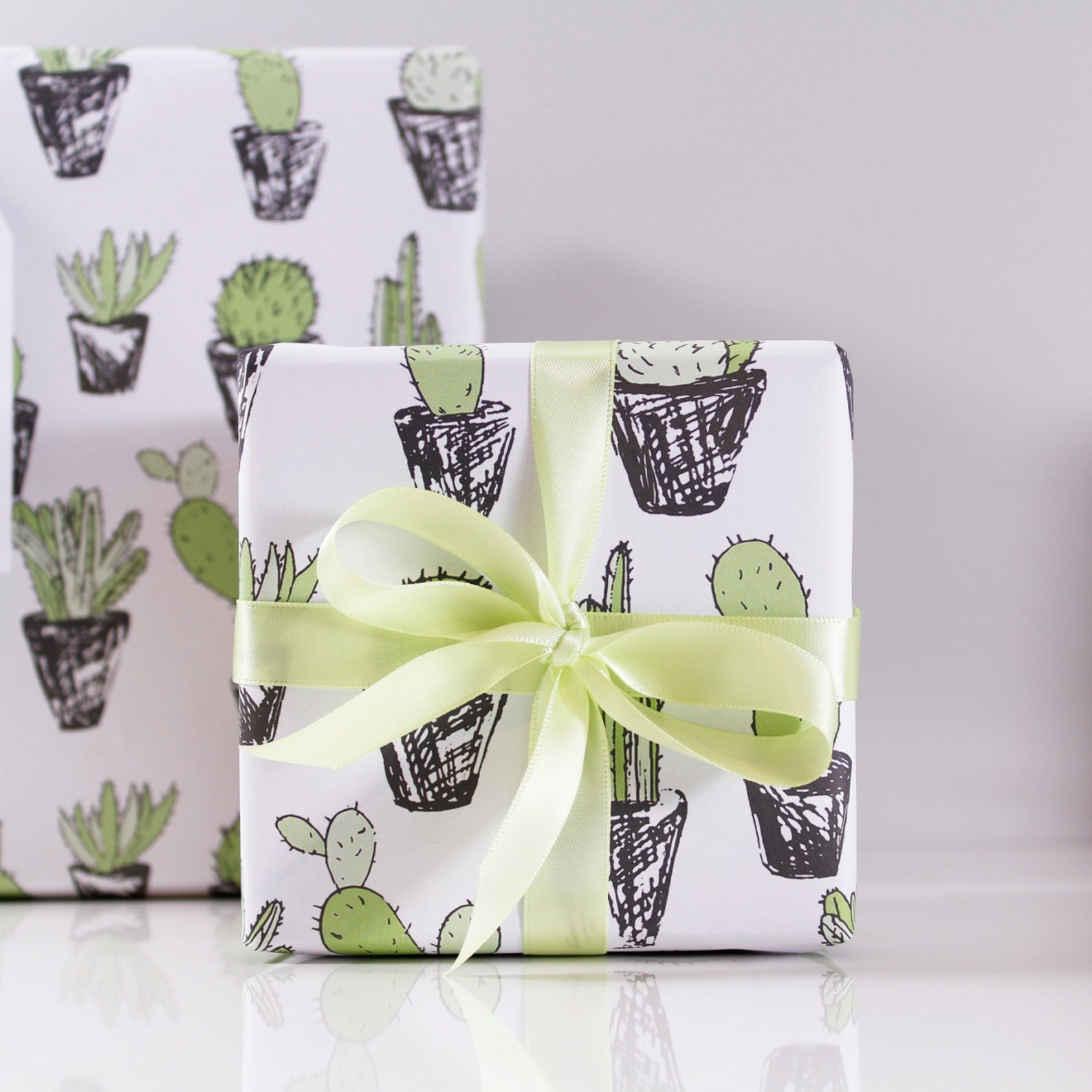 Cacti Wrapping Paper – Cactus Giftwrap – Houseplant Gift Wrap – Cacti ...