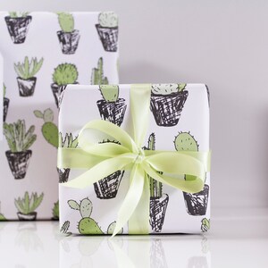 Cacti Wrapping Paper – Cactus Giftwrap – Houseplant Gift Wrap – Cacti ...