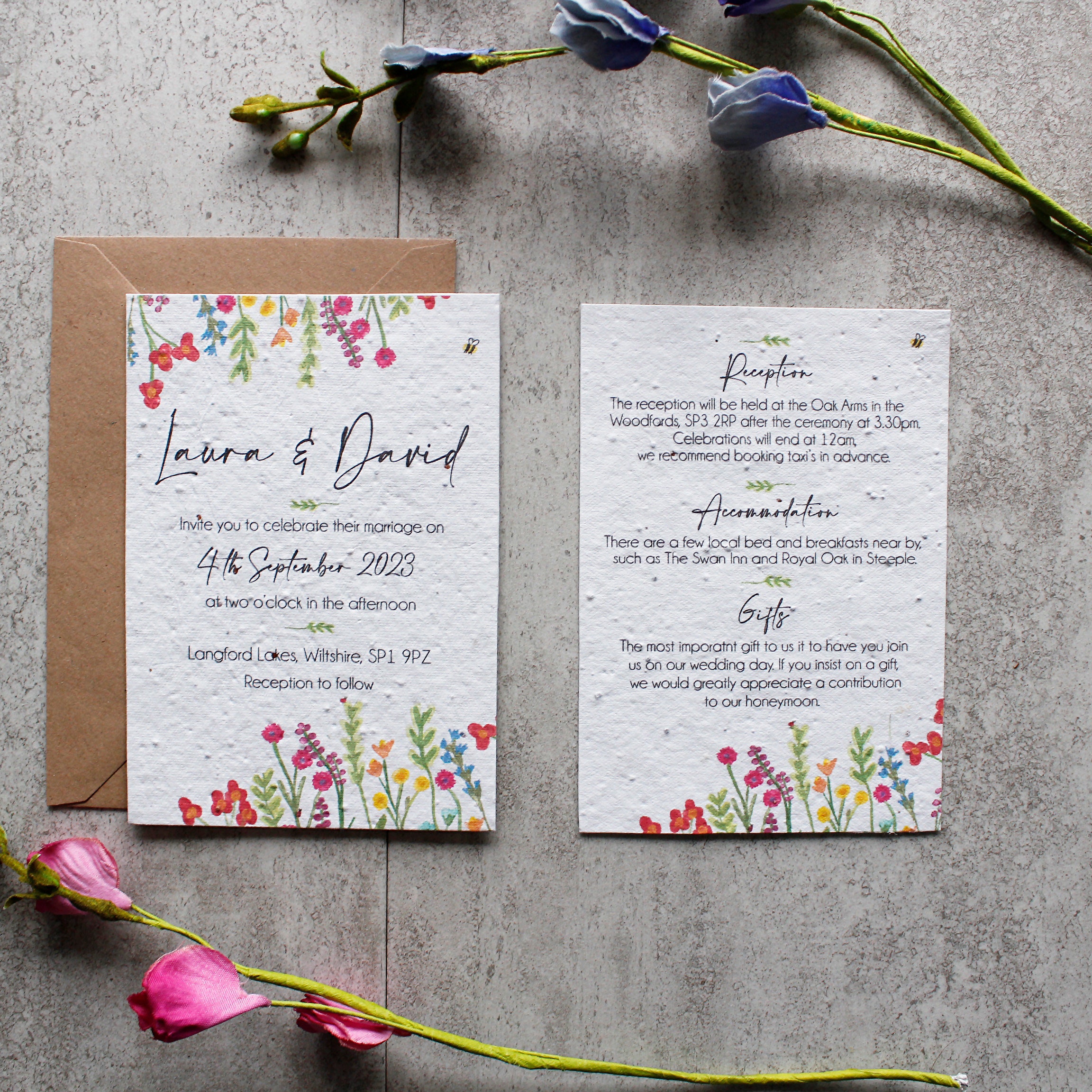 Plantable Wedding Invitations Outdoor Wedding Invitations - Etsy