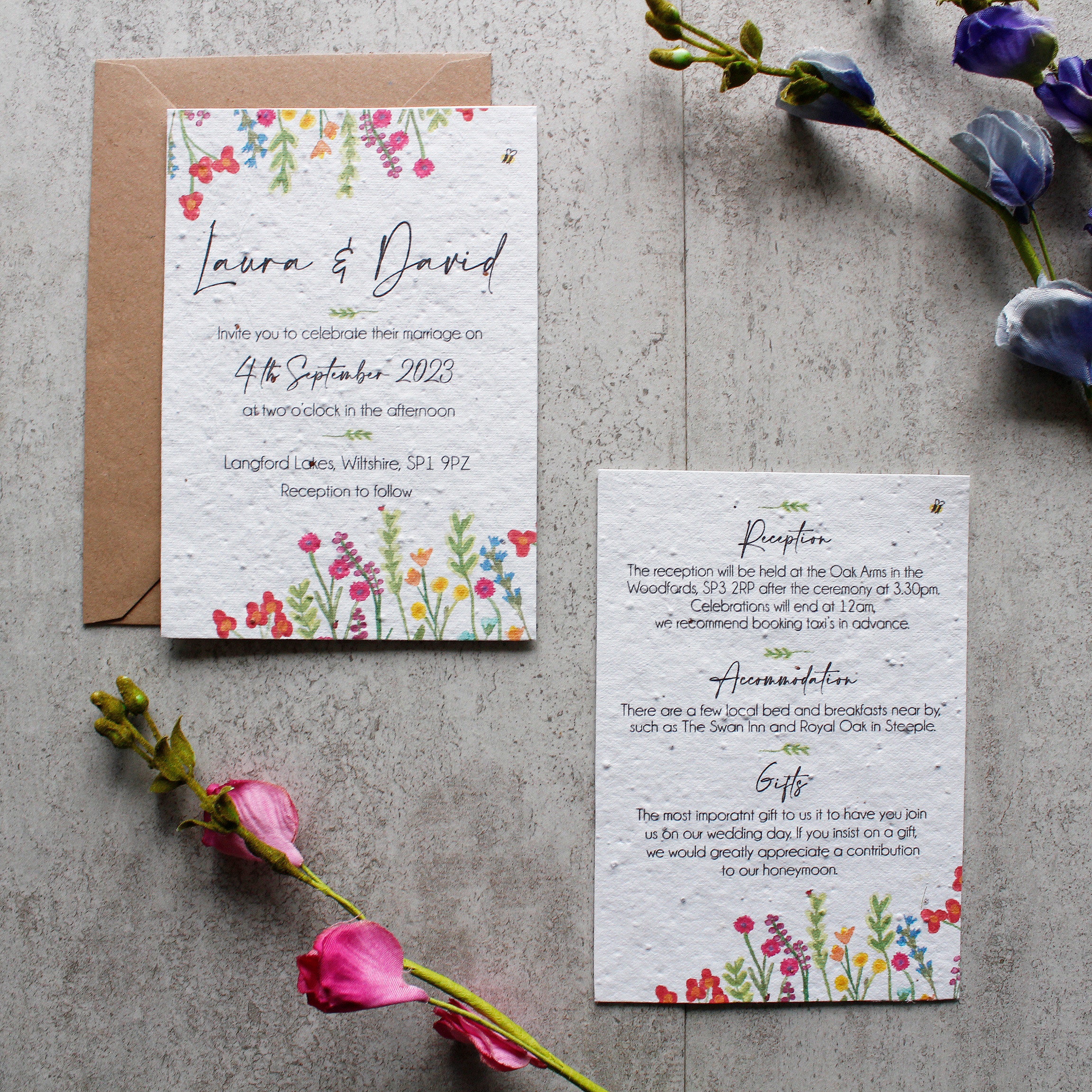 Plantable Wedding Invitations Outdoor Wedding Invitations - Etsy