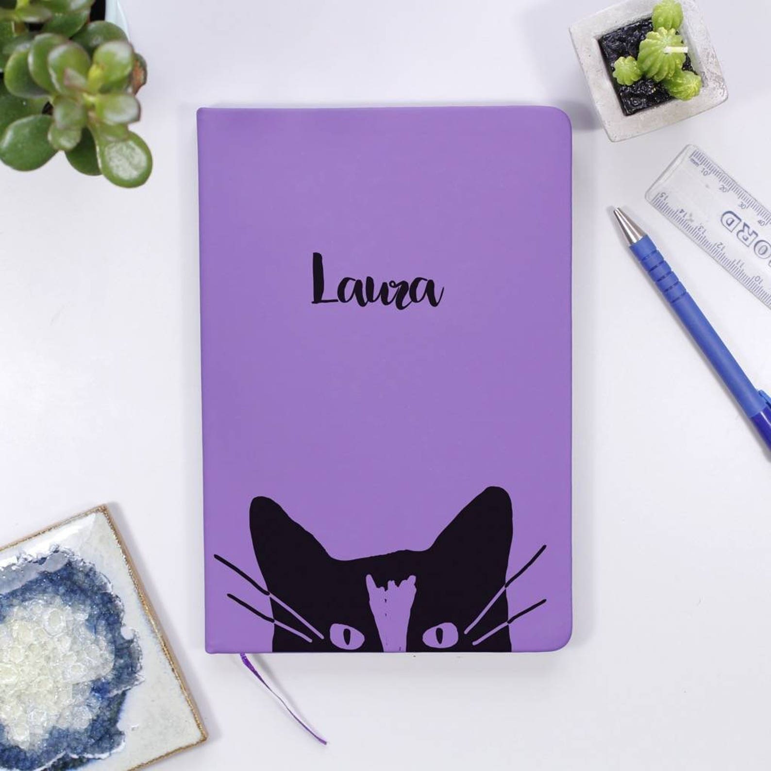 Cat Notebook - Cat Notebook for Her - Travel Journal for Her ...