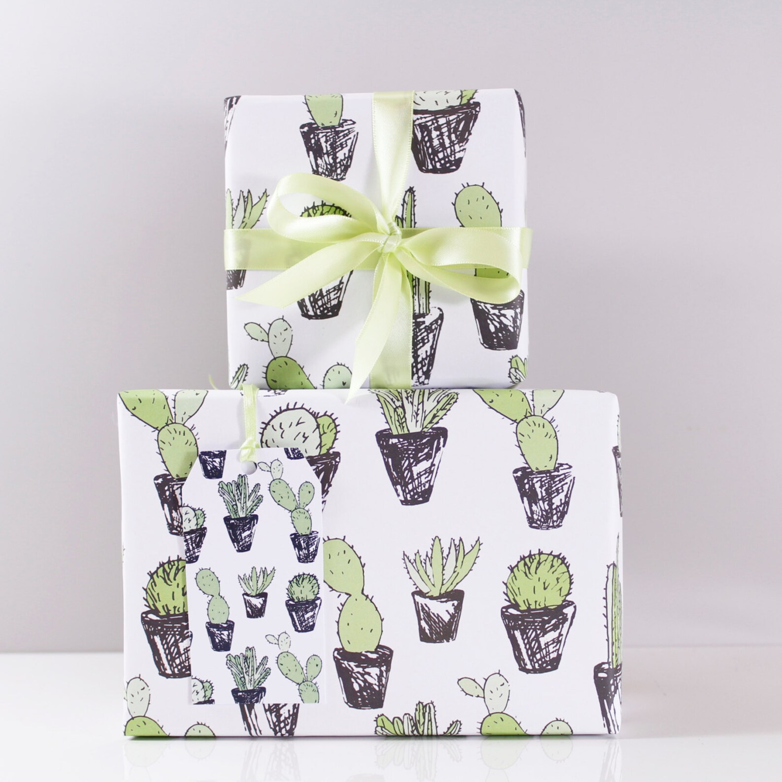 Cacti Wrapping Paper Cactus Giftwrap houseplant gift wrap | Etsy