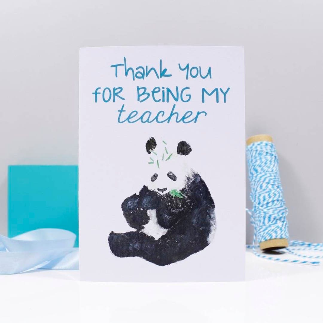 Panda Thank You for Being My Teacher Card Teaching Assistant - Etsy UK