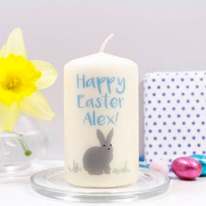 Happy Easter Candle - Easter Candle - Happy Easter Gift - Bunny Rabbit ...