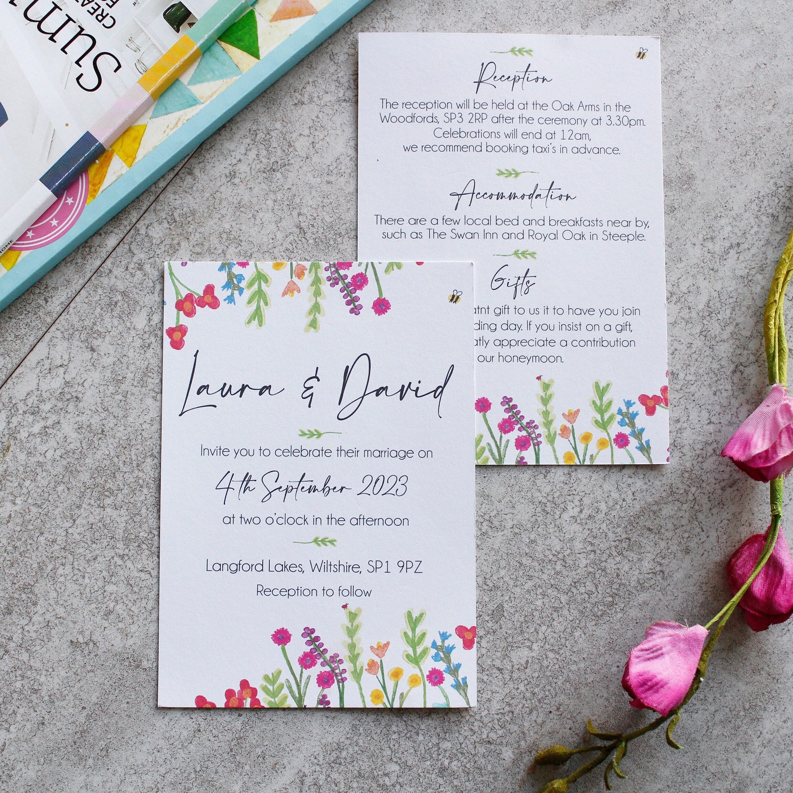 Wedding Invitations - Outdoor Wedding Invitations - Wildflower ...