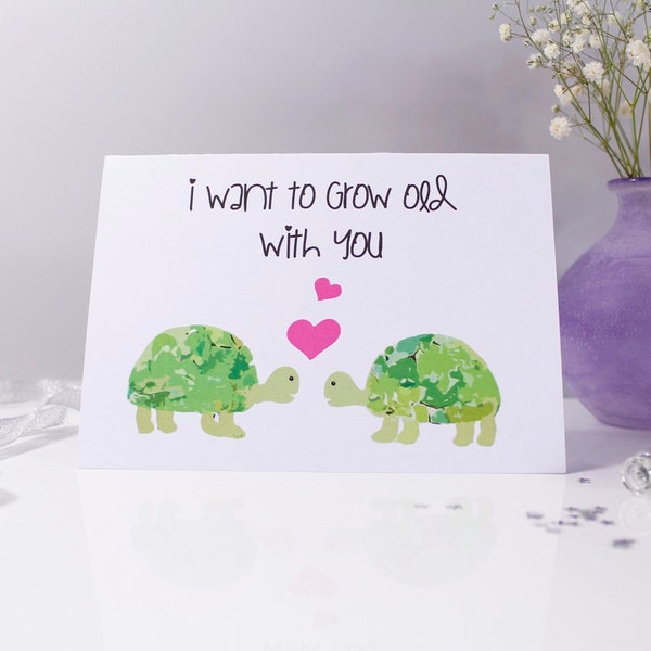 Tortoise Anniversary Card - Etsy
