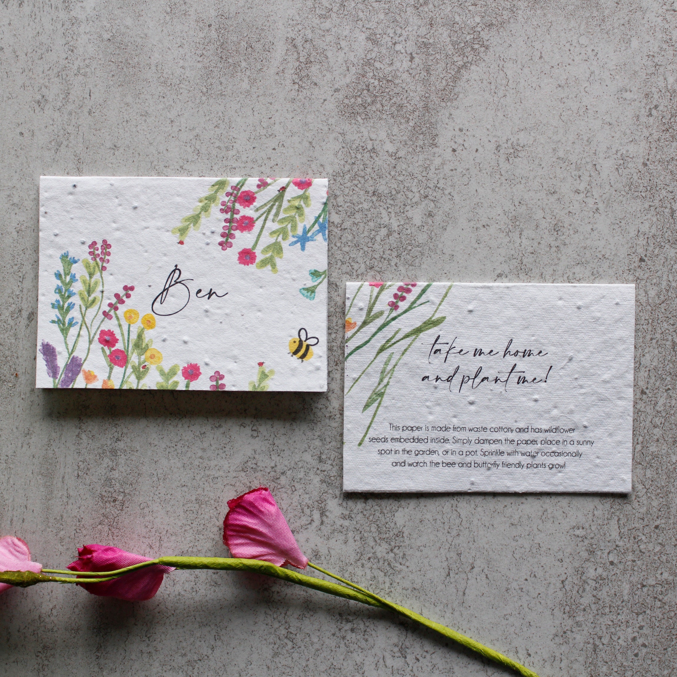 Plantable Wedding Place Card - Outdoor Wedding Table Settings-wedding ...