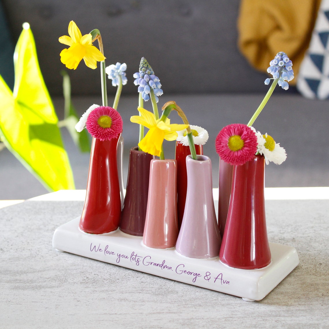 Mother's Day Vase Colourful Vase Multi Stem Vase - Etsy