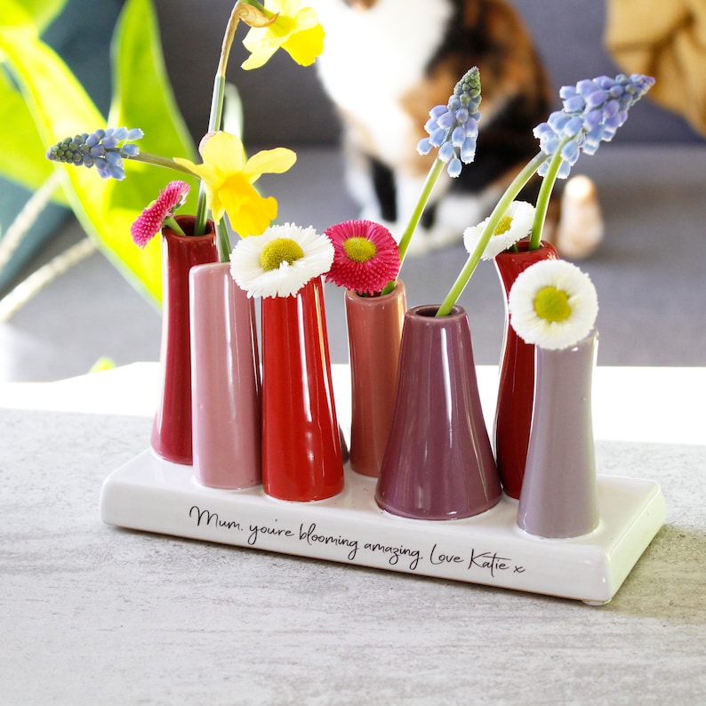 Mother's Day Vase - Colourful Vase - Multi Stem Vase - Gift for Mum ...