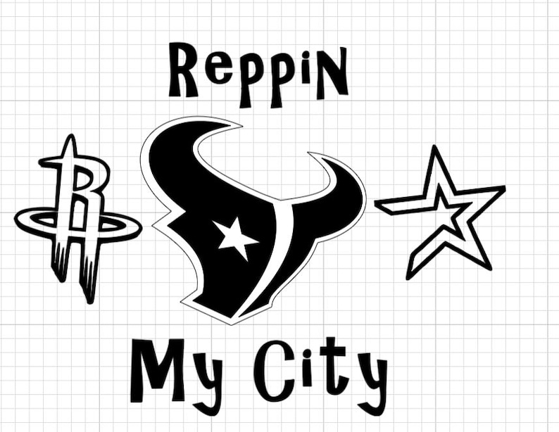 Reppin My City (htown/houston, Tx/astros/texans/rockets) PNG Cut File ...