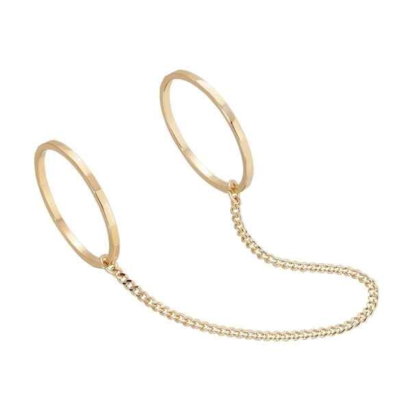 Double Ring Chain - Etsy