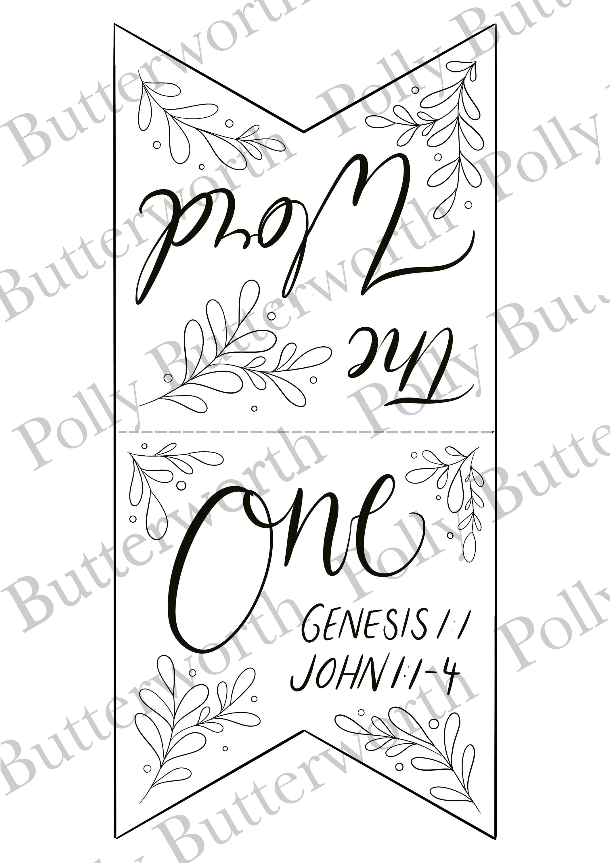 Names of Jesus Advent Bunting Digital Download Colouring/coloring - Etsy