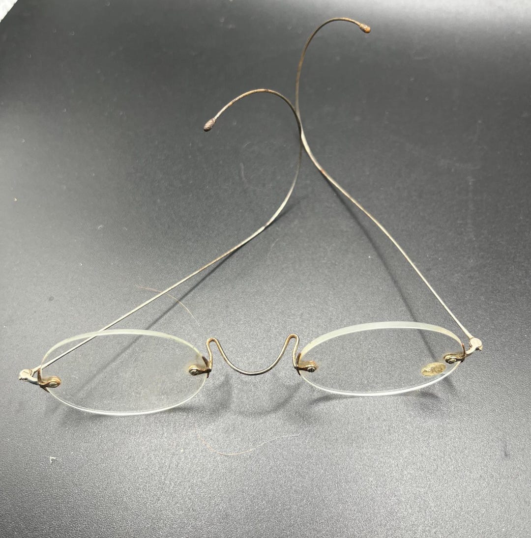 Vintage Round Gold Plated Wire Glasses Circa 1900s, 1910s, Spectacles ...