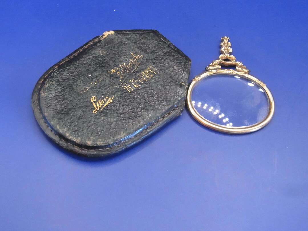 Antique Monocle Original Leather Case, Eye Glass, Circa 1920s, Gold ...