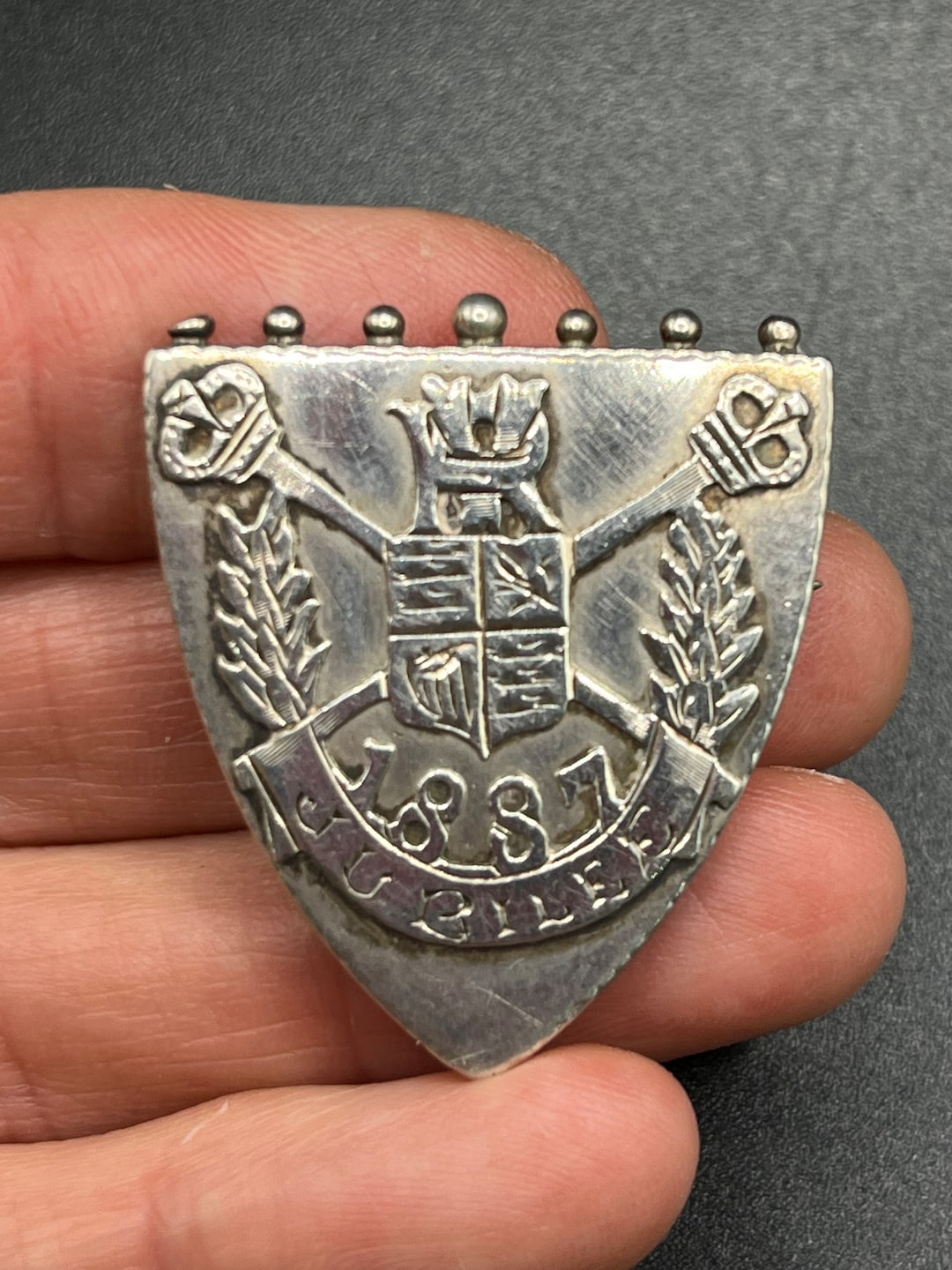 Antique Sterling Silver Queen Victoria 1837-1887, Shield Design Brooch ...