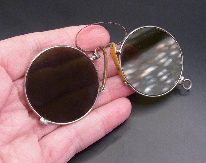 Antique Green Tinted Pince Nez Glasses 1920s/30s. Spectacles, Metal ...