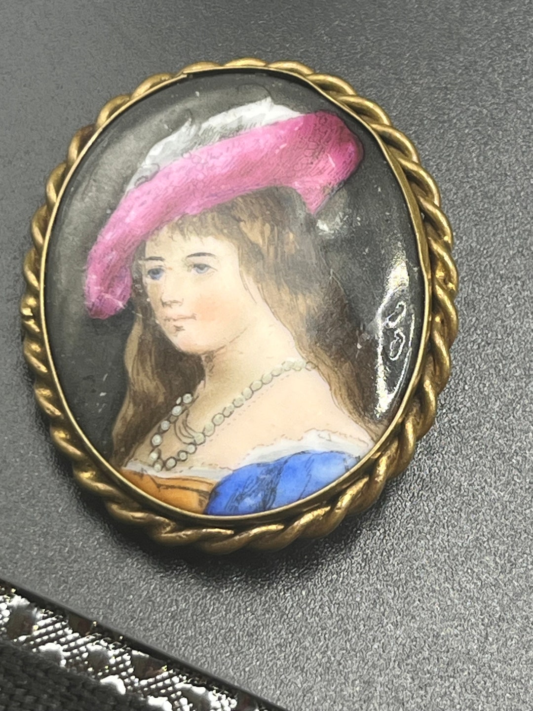 Antique Victorian Ceramic Portrait Brooch Circa 1900s, Hand Painted ...