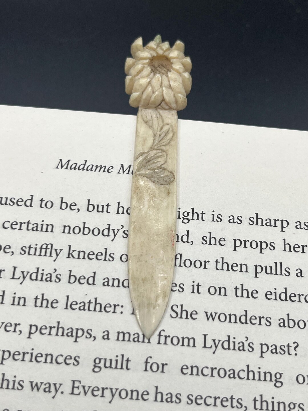 Antique Bovine Bone Bookmark, Vintage Bone Book Mark, Bookmark ...