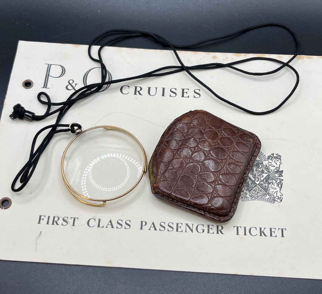 Vintage Monocle, Eye Glass in Leather Case, Circa 1920s, Gold Plated ...