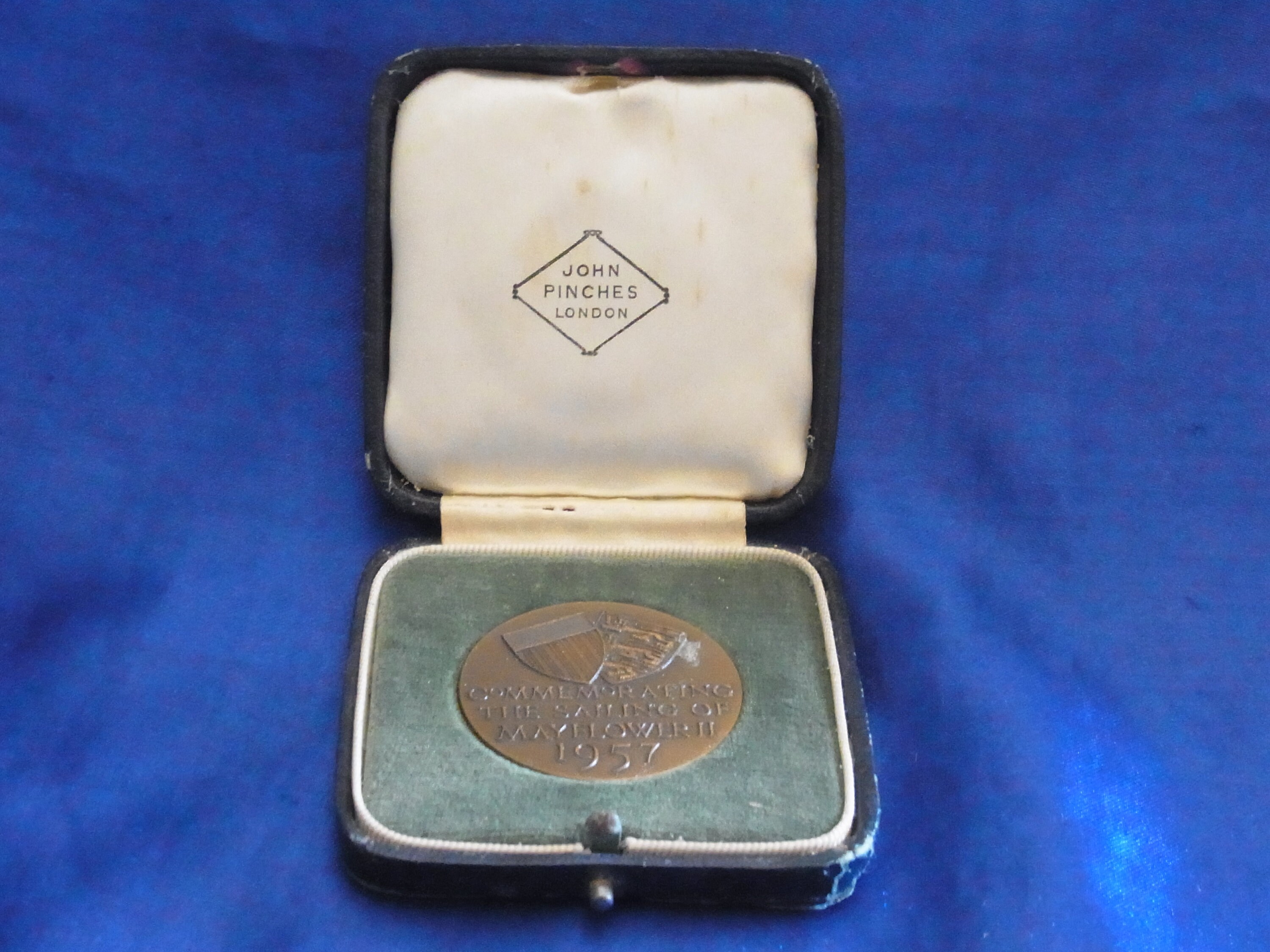 Mid Century Bronze medallion commemoration of the Sailing of the ...