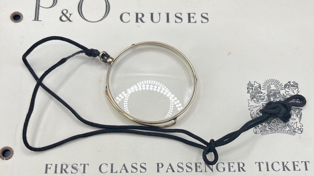 Antique Monocle, Eye Glass With Black Cord, Circa 1920s, Gold Plated ...