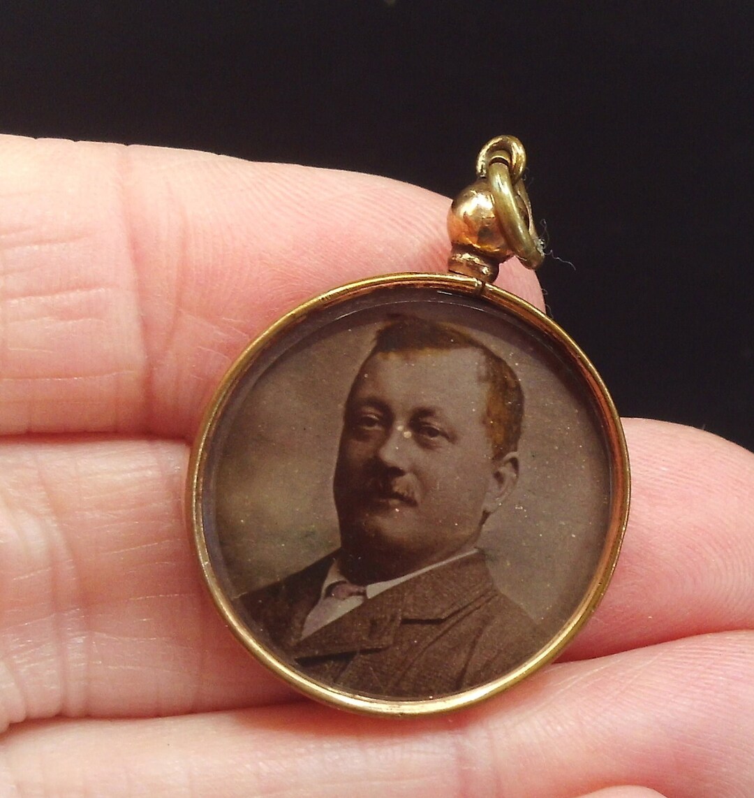 Antique Edwardian Rolled Gold Photo Locket Pendant Circa 1900s, Gold ...