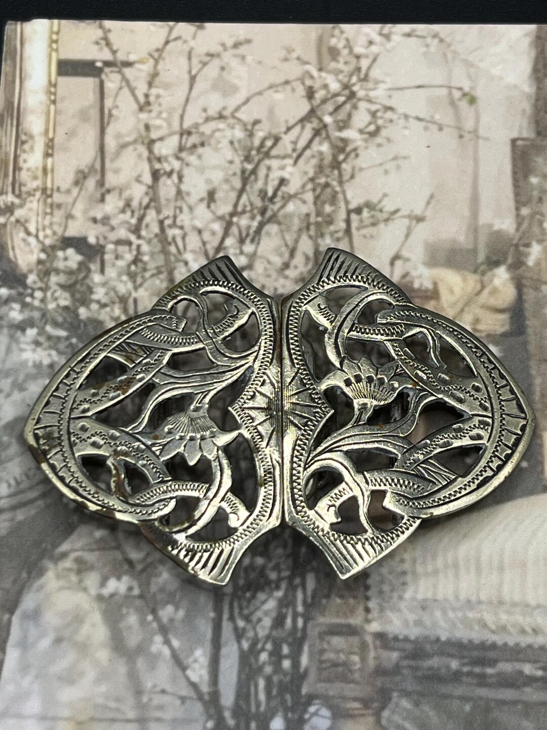 Delightful Antique Edwardian English Two Piece Belt Buckle Circa 1900s ...