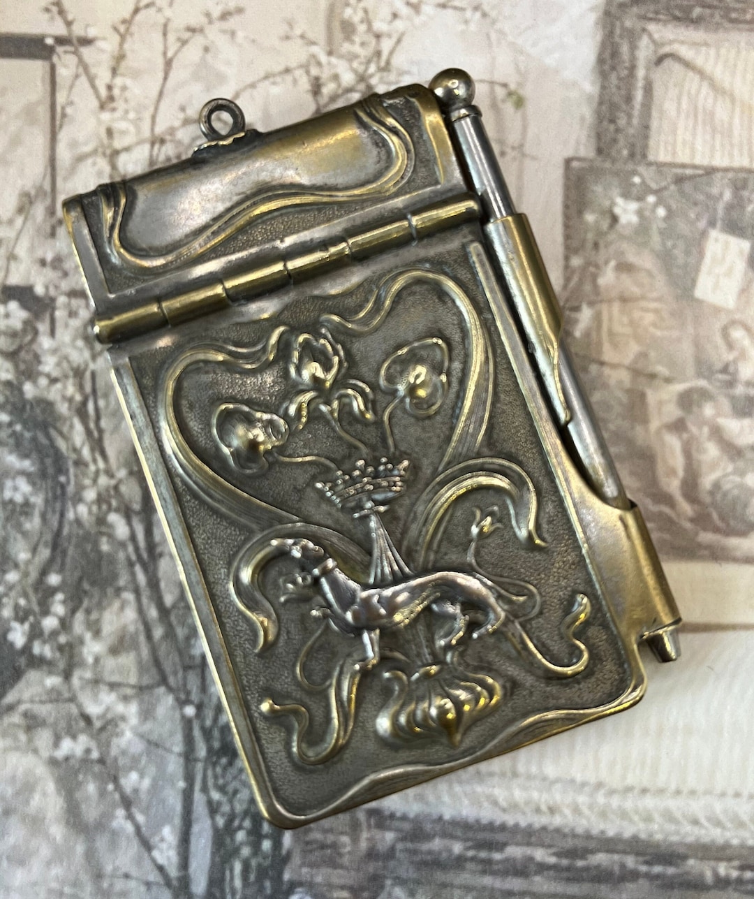 Antique Art Nouveau Aide Memoire Notebook With Paper and Pencil Circa ...