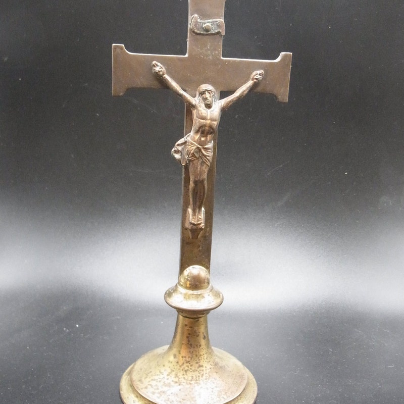Antique Stand Crucifix - Etsy UK