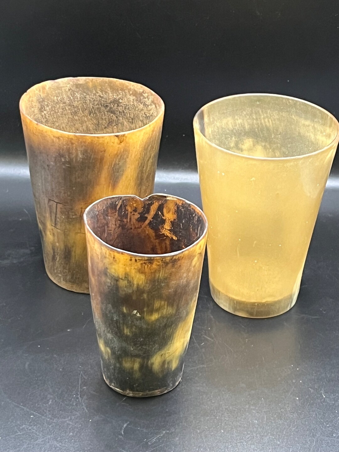 Antique Georgian Primitive Horn Beaker, Antique Stag Horn Drinking Cup ...