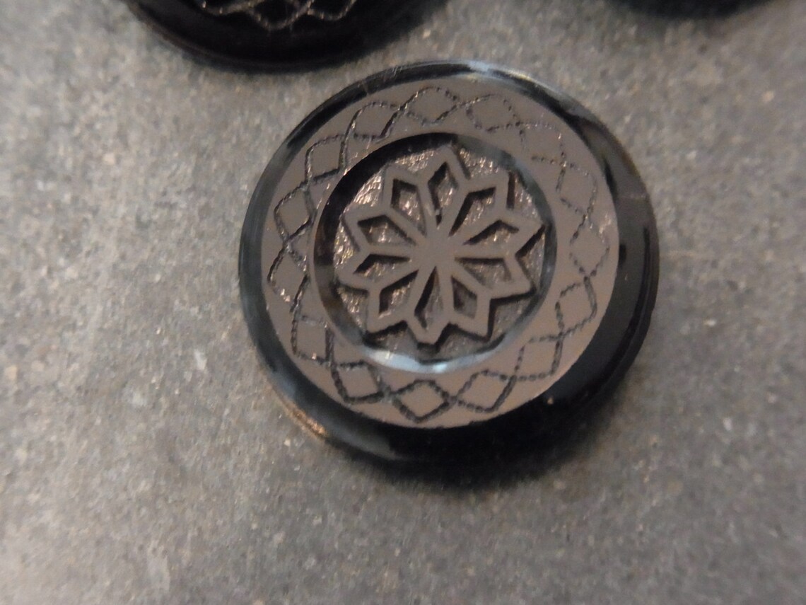 Antique French Jet Glass Buttons Victorian French Jet Buttons - Etsy UK