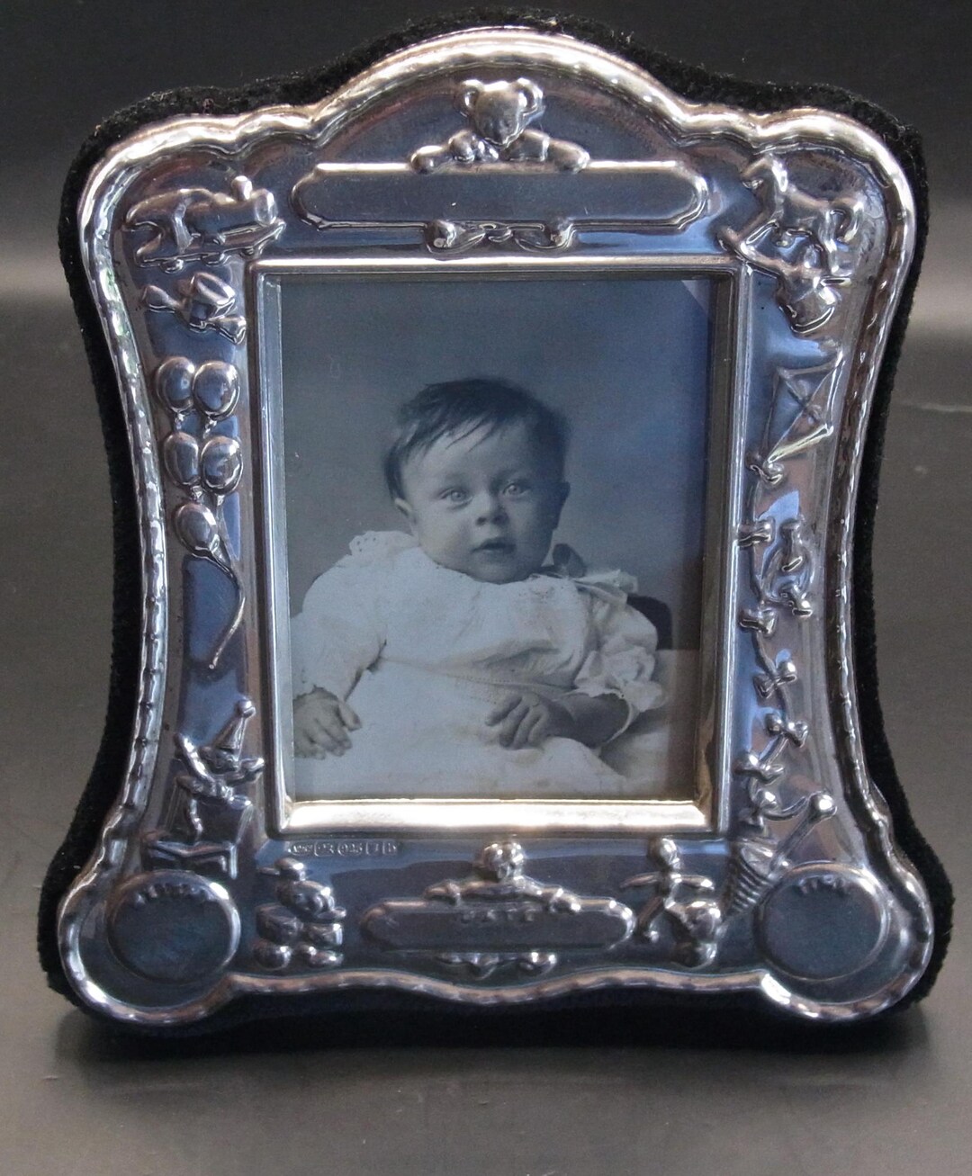 Antique Edwardian Styled Sterling Silver Baby Photo Frame London 2001 ...