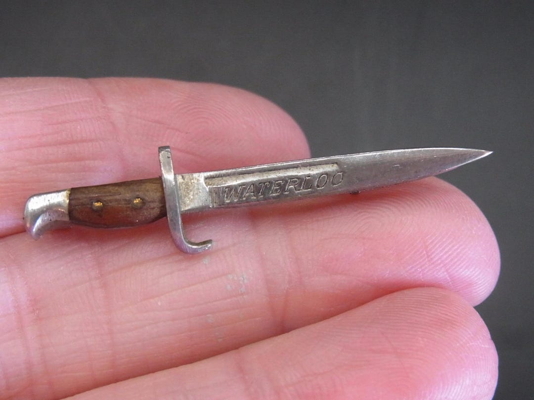 World War 1 Era Miniature Bayonet, Commemorating Battle of Waterloo ...